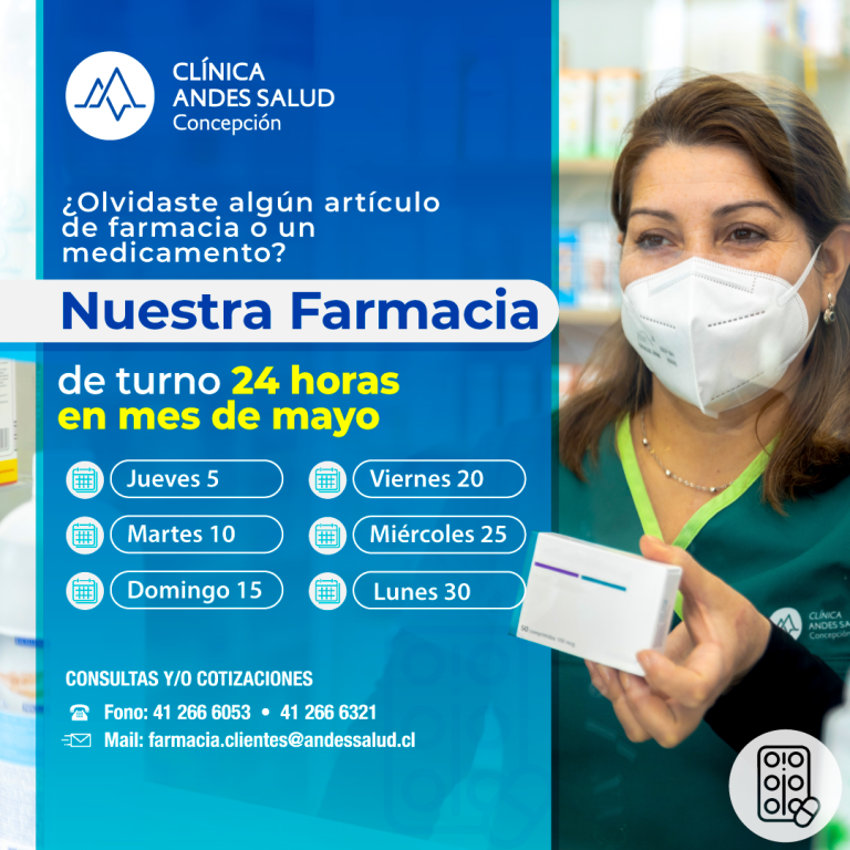 Extensión Horaria Farmacia Andes Salud Concepción - Clínica Andes Salud Concepción